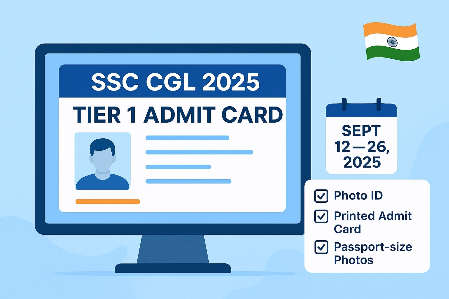 SSC CGL 2025 Admit Card Released | Tier 1 Hall Ticket